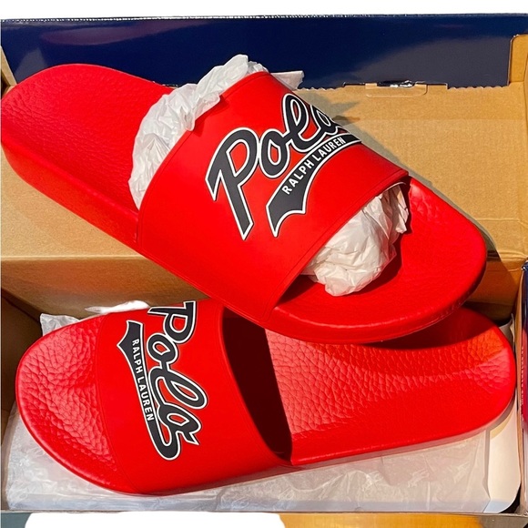 Polo Ralph Lauren | Shoes | New Size 4 Polo Ralph Lauren Red Spellout ...